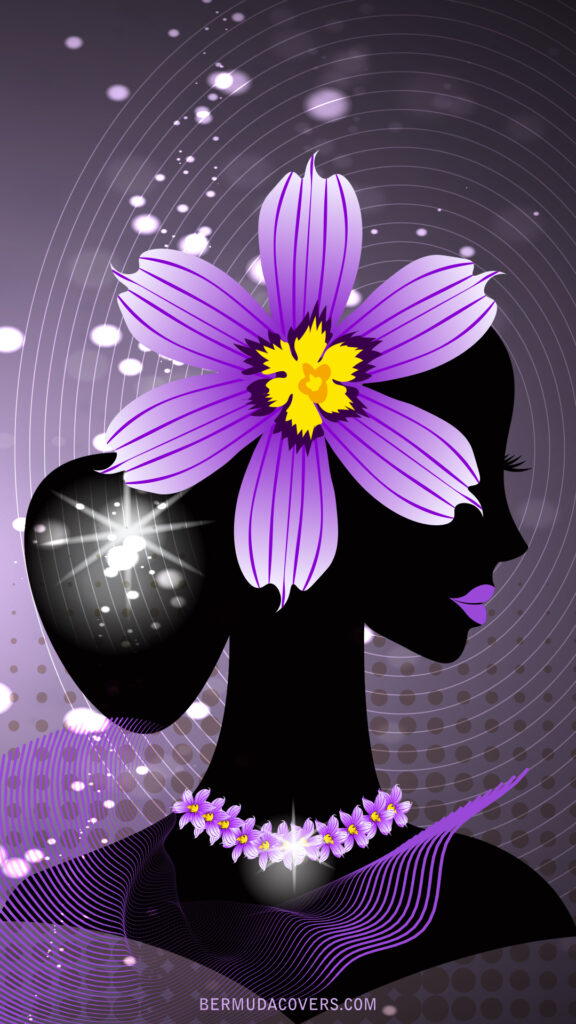 Silhouette With Bermudiana Flower Accents Facebook, Twitter & Phone ...