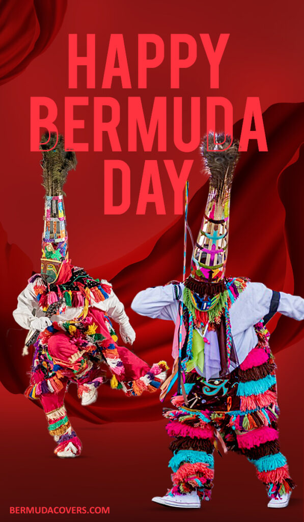Red Happy Bermuda Day Double Gombeys Facebook Cover & Phone Wallpaper ...