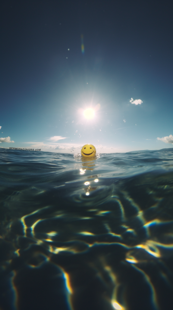 Smiley Emoji Swimming Facebook Cover & Phone Wallpaper | BermudaCovers.com